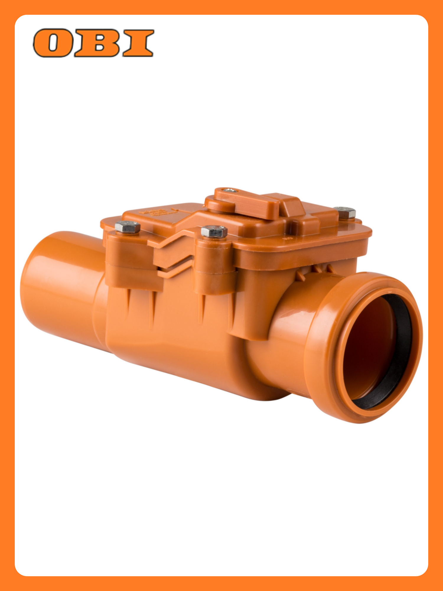 Обратный клапан Pestan НК ПП 110, ПВХ, нержавеющая сталь, для канализации