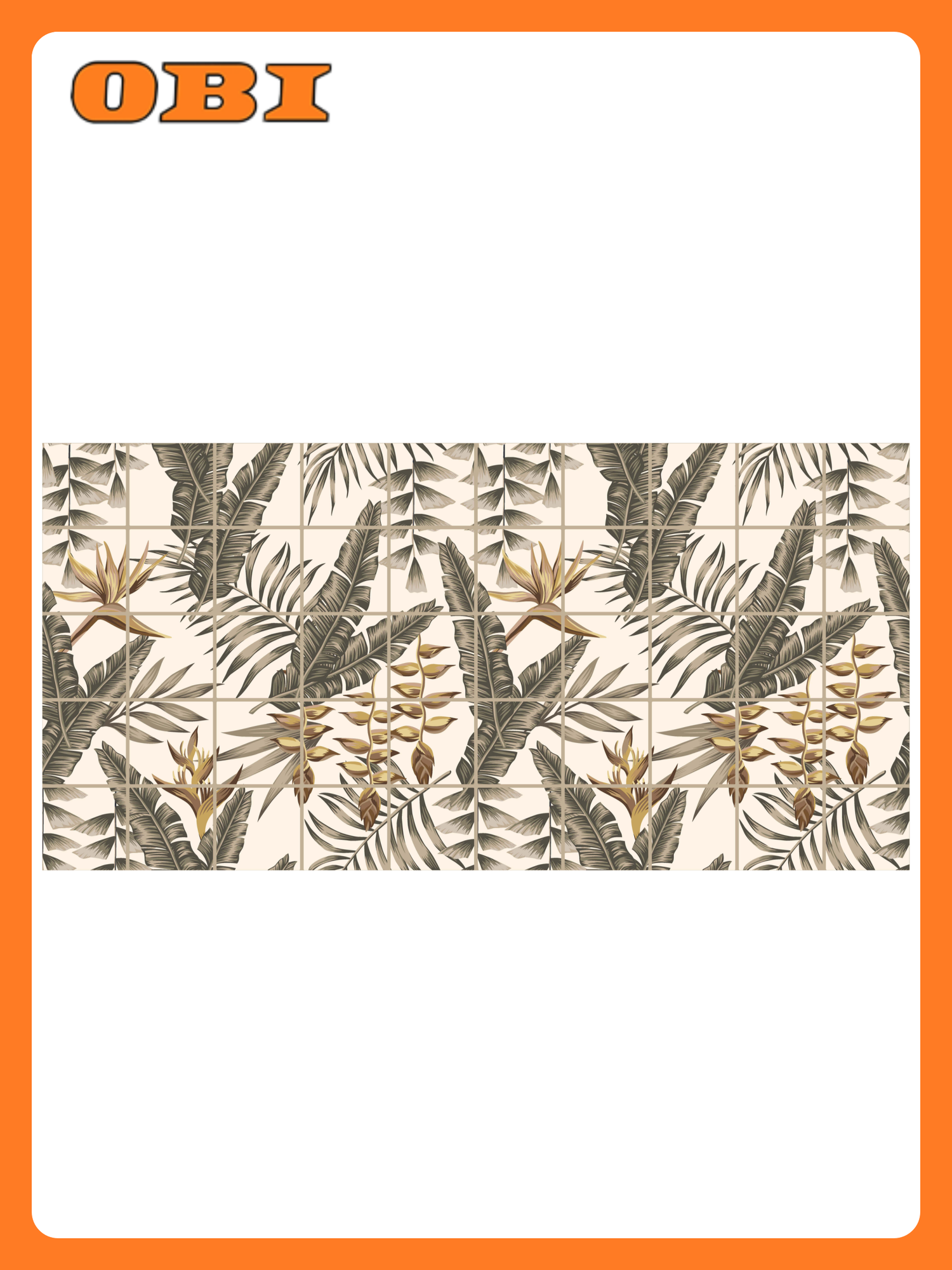 Панель ПВХ Grace "Тропики", влагостойкая, бежевая, 484x964x3 мм