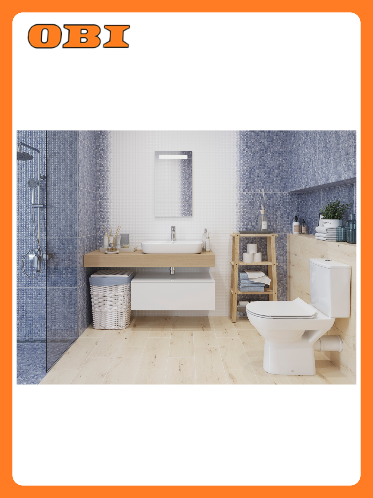 Керамическая плитка Cersanit Hammam голубая 44х20 см