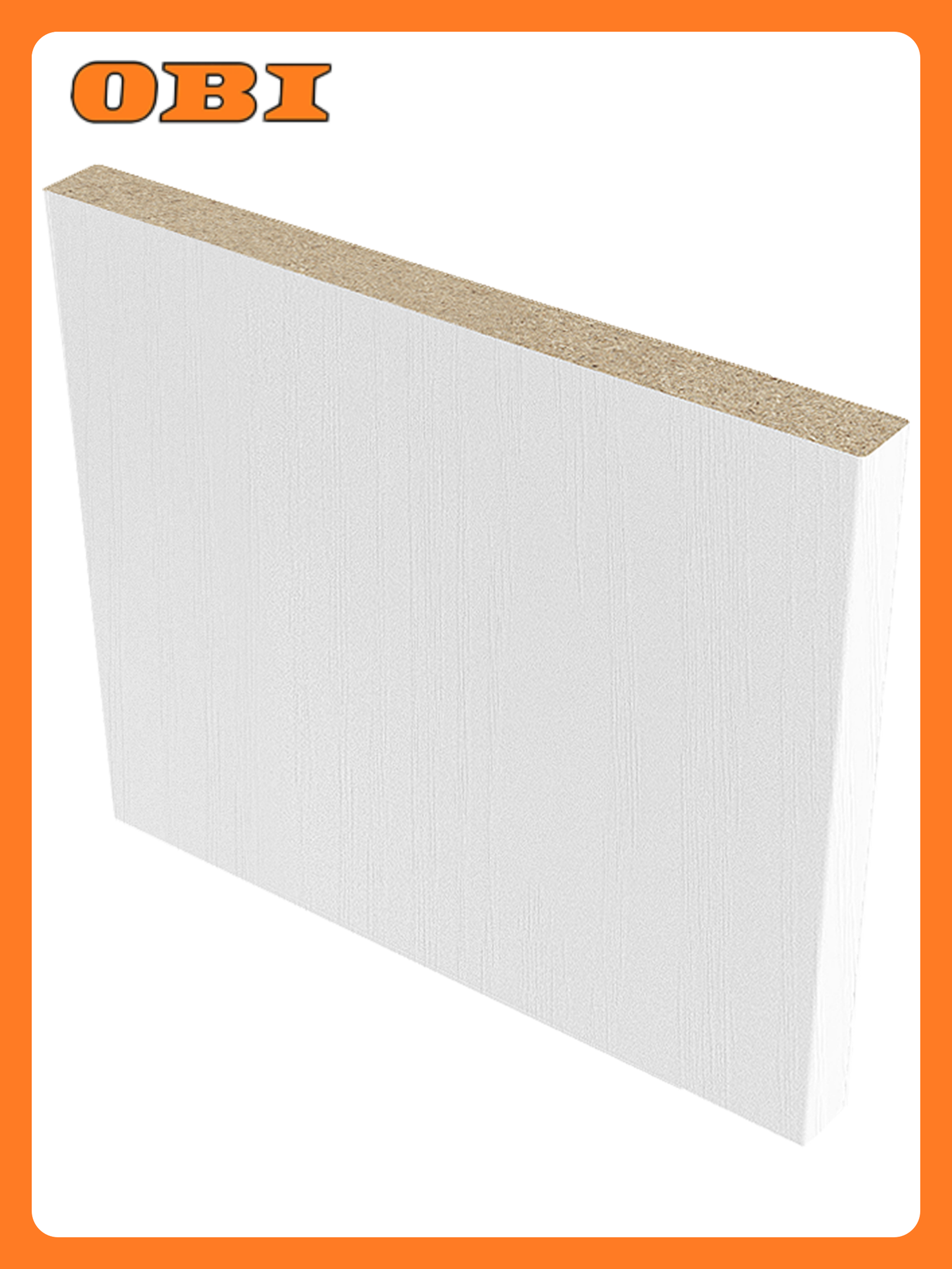 Доборная планка ELDORF Париж 10/Соло, МДФ, ПВХ, 120x8x2070мм, белая