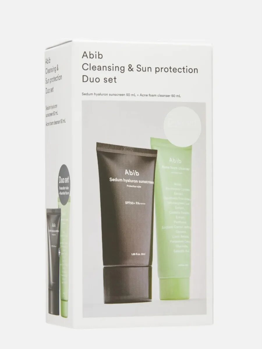 Набор для очищения и защиты от солнца кожи лица ABIB cleansing & sun protection duo set