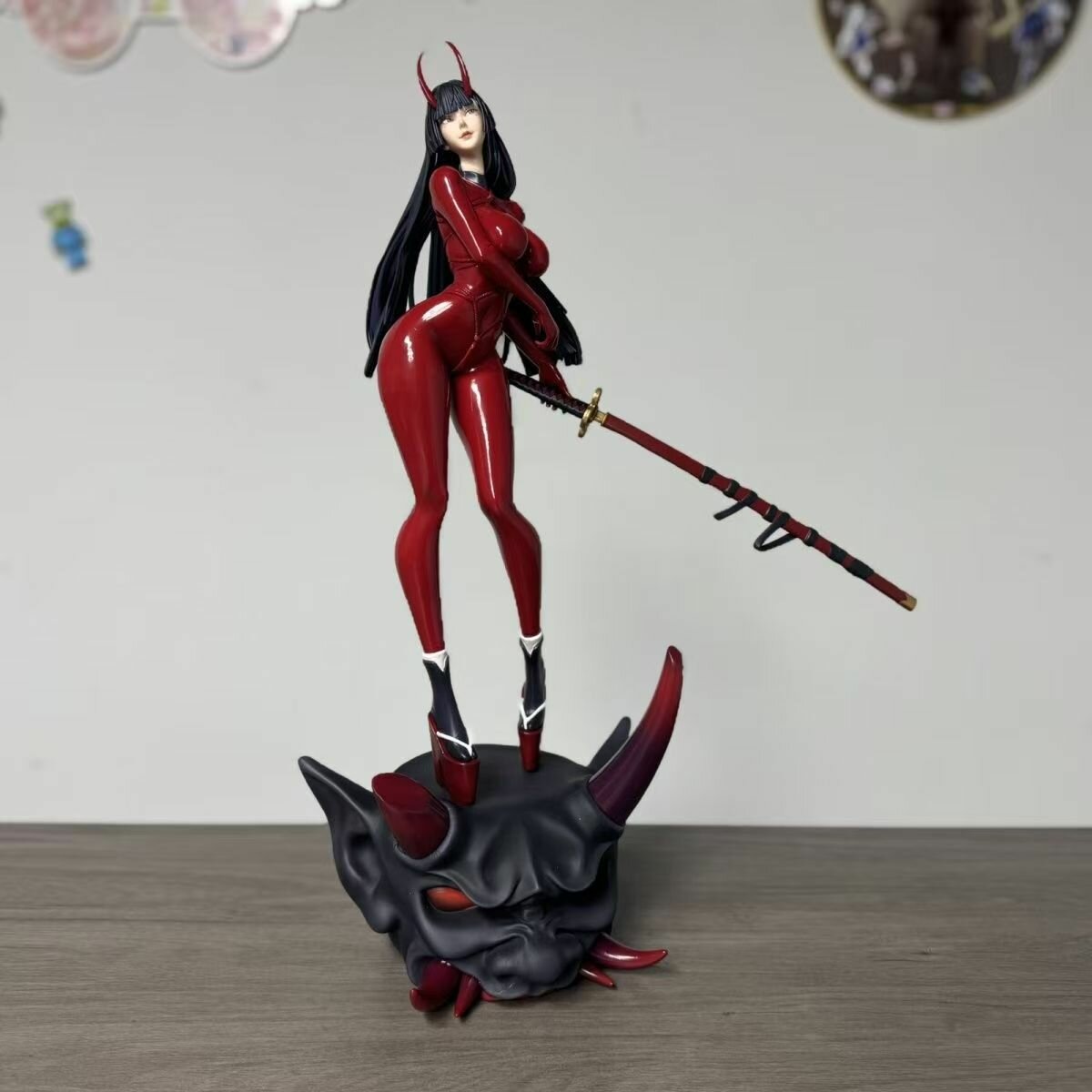 Аниме-фигурка GK Сенджи Мурамаса в стоячей позе, в латексном костюме, фигурка красивой девушки, настольная модель для корпуса ПК.