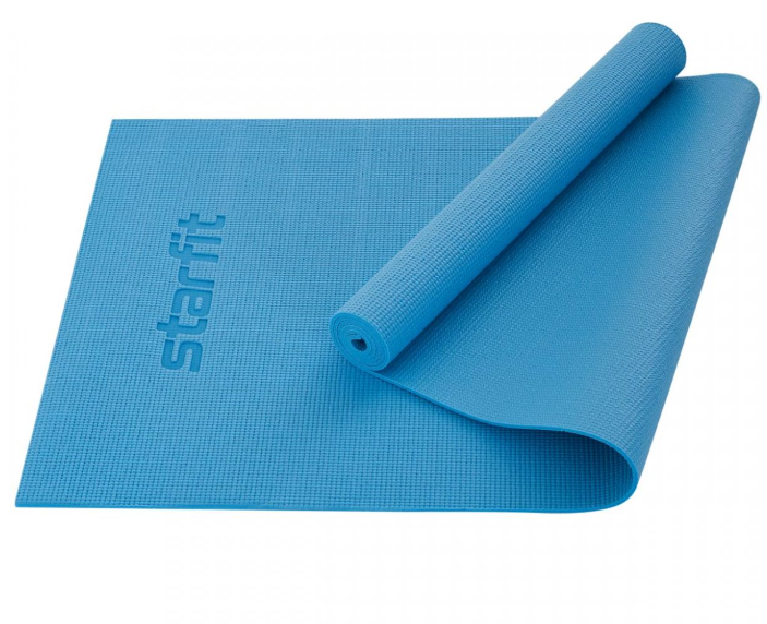 Коврик для йоги STARFIT FM-101 PVC 183x61x0,6 см, синий