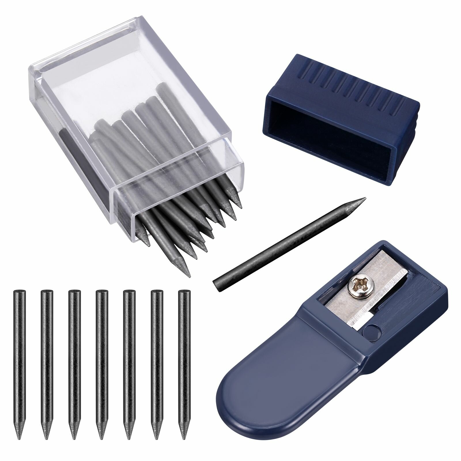 1 Набор Запасных Грифелей, 2 Мм, Для Циркуля, Совместим С Точилкой