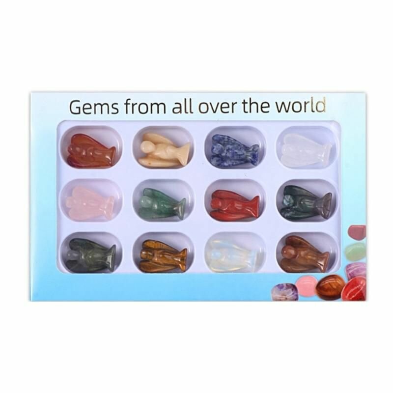 Уникальная статуэтка ангела из натурального камня, духовное украшение для дома, - Цвет