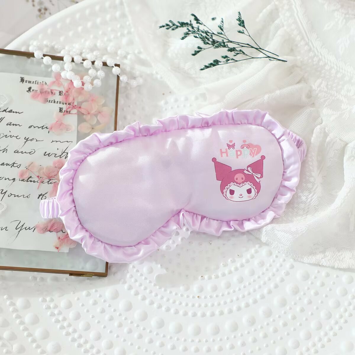 Милая мультяшная маска для сна, дорожная маска для глаз, светонепроницаемая маска для глаз для студентов и девушек, снимает усталость глаз, дышащая защитная маска для глаз из ледяного шелка.