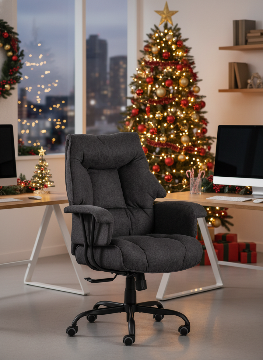 Офисное кресло руководителя TetChair BROOKLYN, ткань, черный