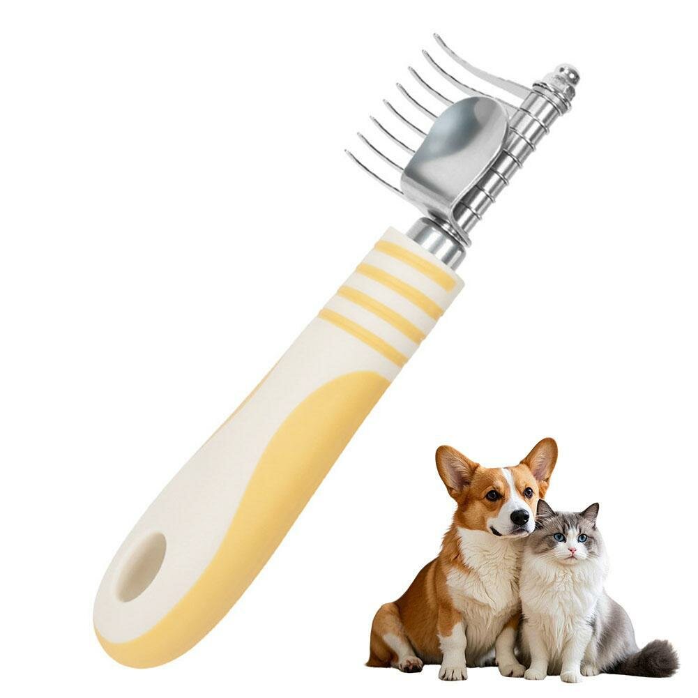 Пушистая расческа для собак, двусторонняя расческа для домашних животных