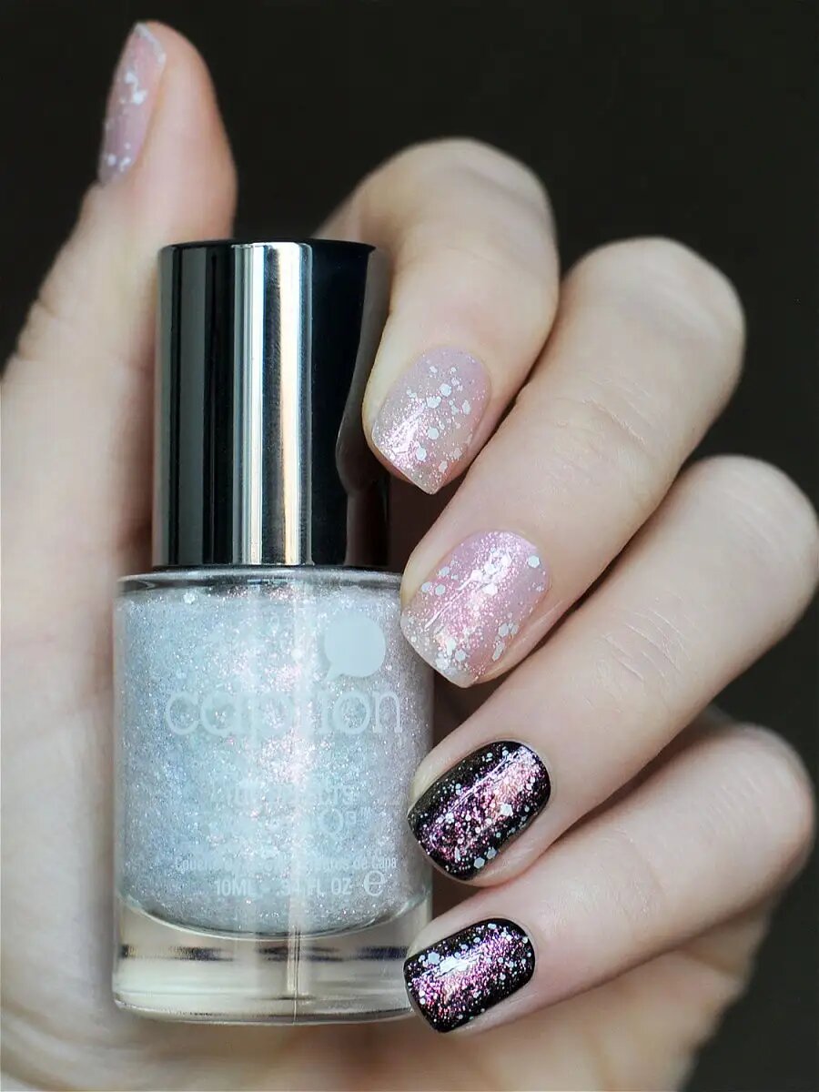 Лак-топпер CAPTION Young Nails с шиммером и блестками, 10 мл