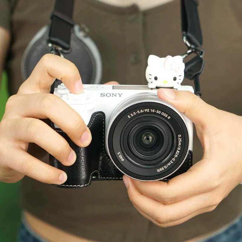 Sony ZV-E10 II Защитное кожаное основание для камеры черный цвет полная защита для ZV-E10M2