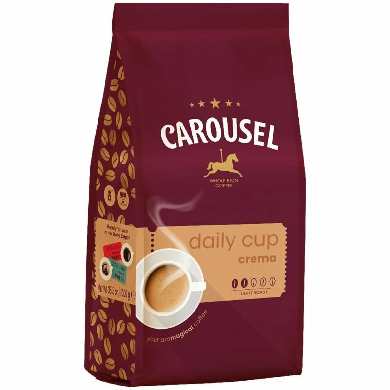 Кофе в зернах CAROUSEL Daily Cup Crema (Нидерланды) 1000 гр.