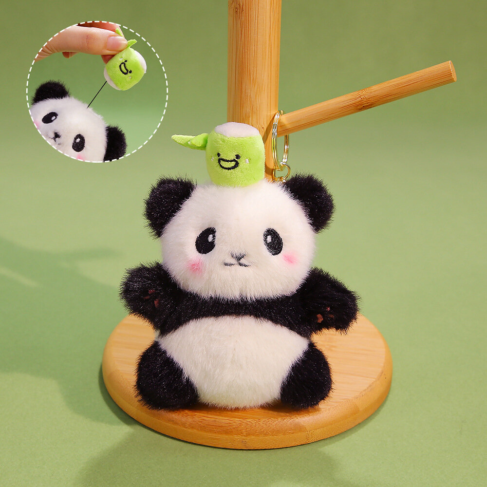 Милый и очаровательный кулон в виде панды с веревочкой, плюшевая игрушка, кукла, брелок для рюкзака, брелок для ключей, кукла
