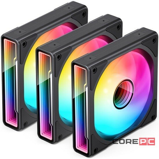Комплект вентиляторов для корпуса JONSBO ZK-120B (3 in 1) ARGB LED Black
