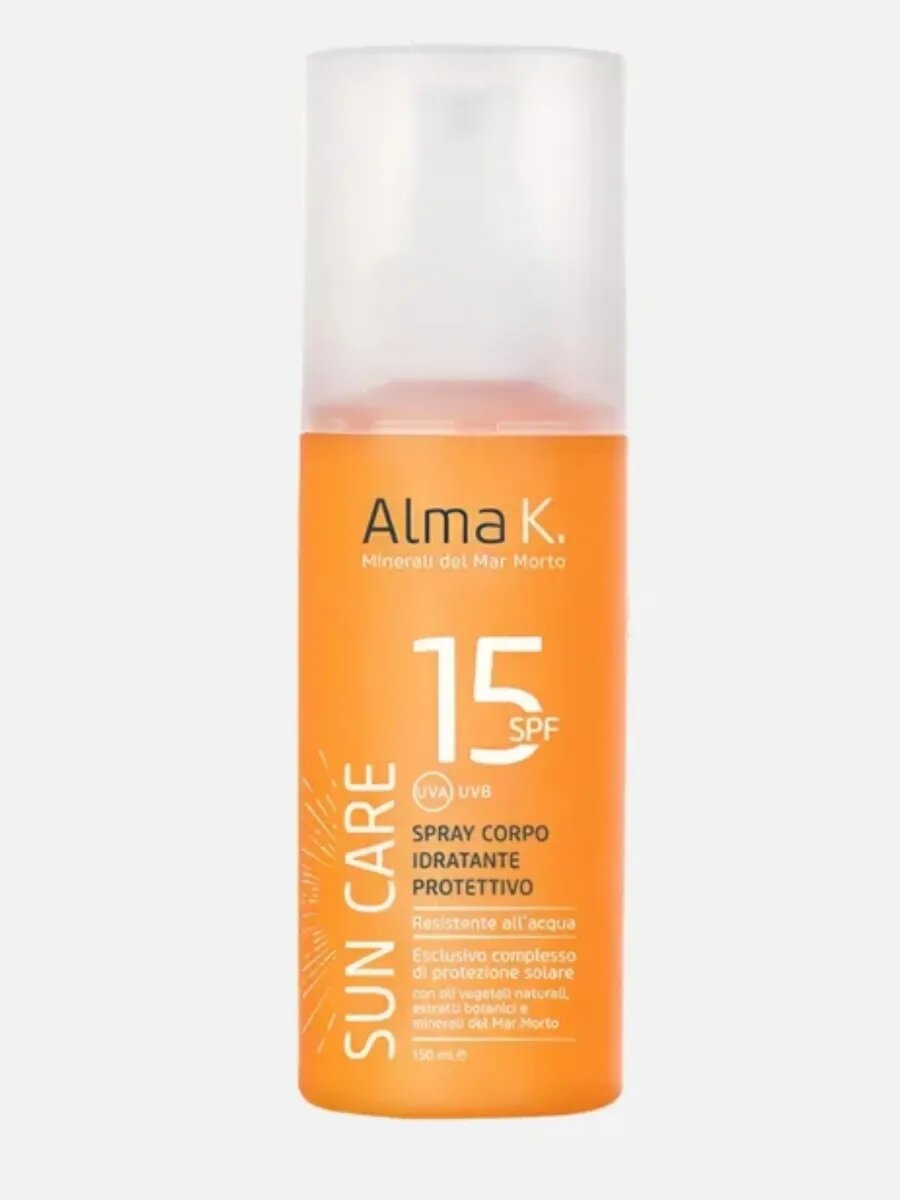 Солнцезащитный увлажняющий спрей для тела spf 15 ALMA K. protective moisturizing body spray