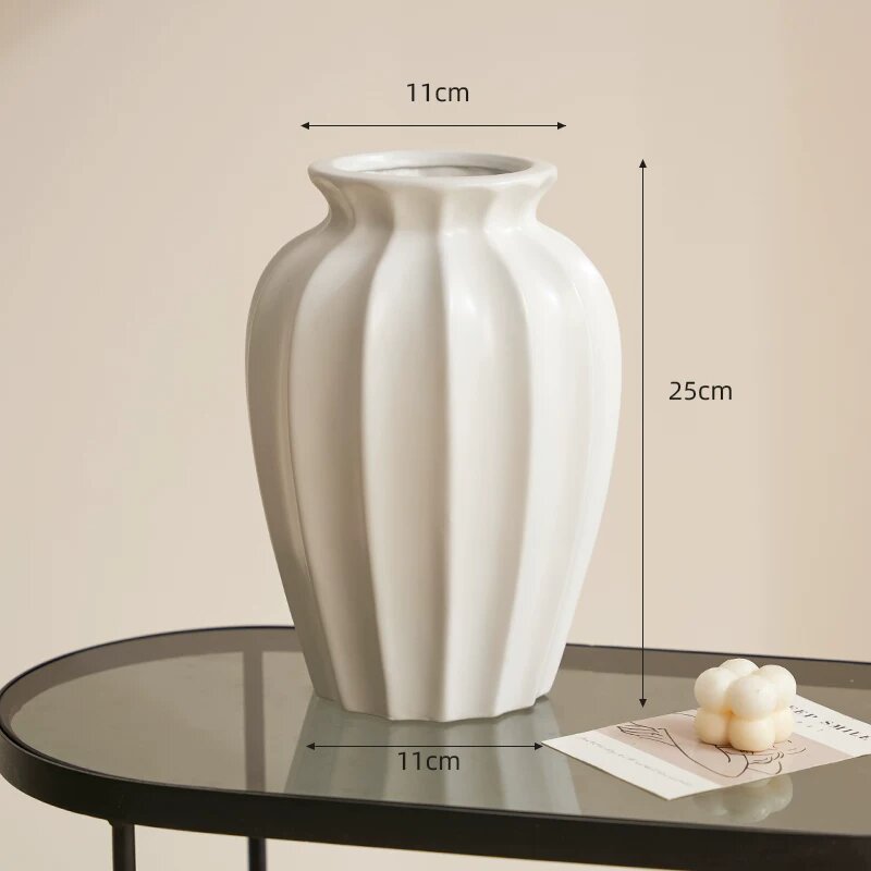 Элитная минималистичная керамическая ваза для тумбы под ТВ, настольное украшение, декор для дома, для гостиной, для
