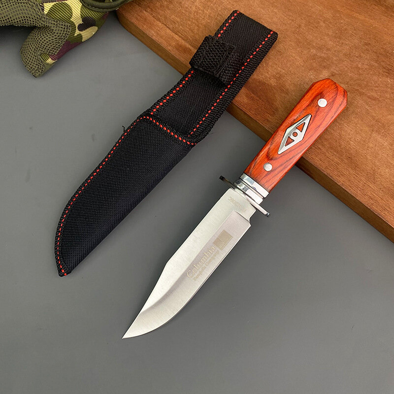 Монгольский небольшой нож, ручной нож для мяса, походный нож, бытовой нож для фруктов, нож для активного отдыха, портативный прямой нож для барбекю, кованый нож для ручной чистки овощей.