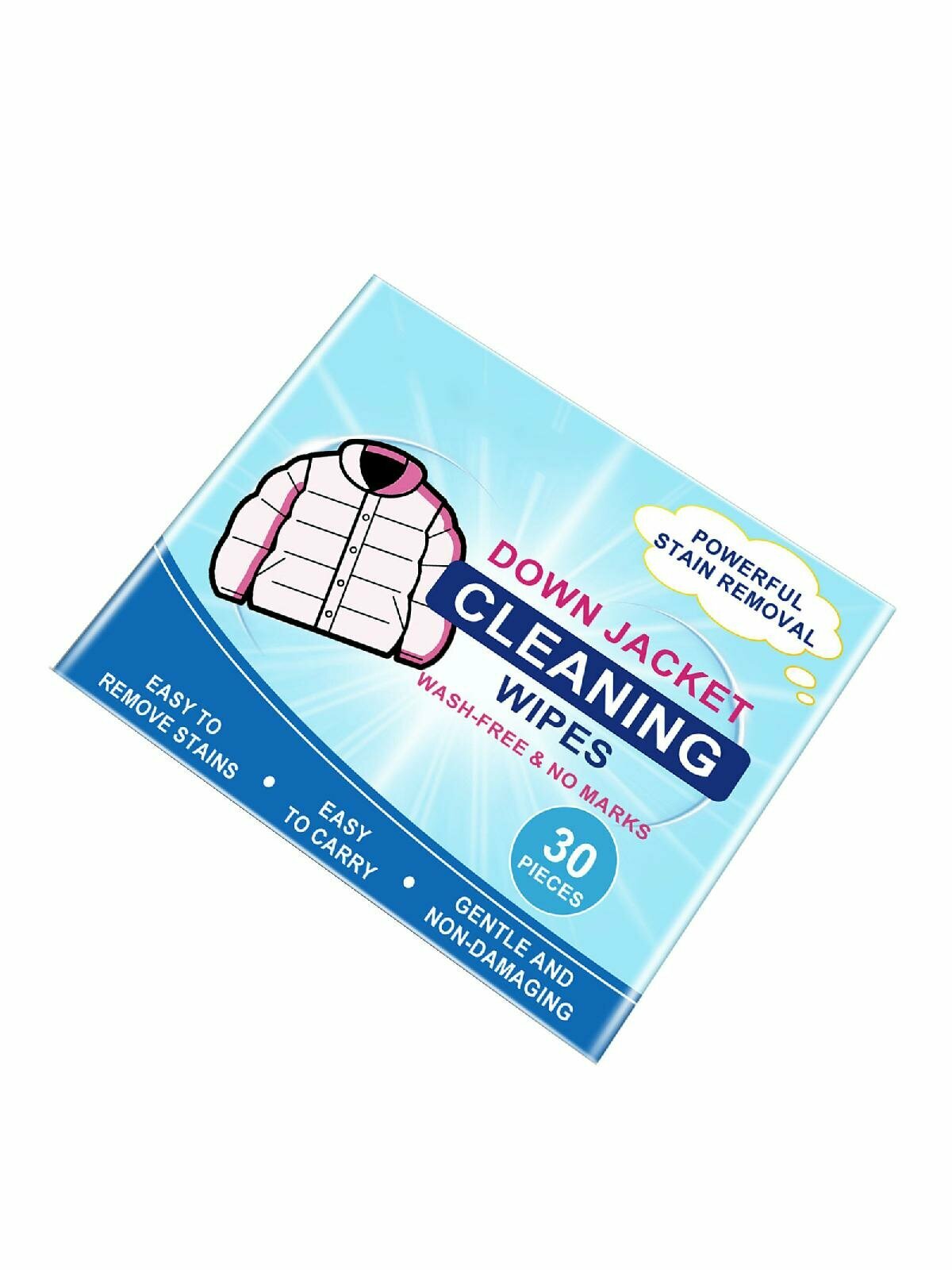 Одноразовые чистящие салфетки для пуховика для удаления пятен с одежды и обуви