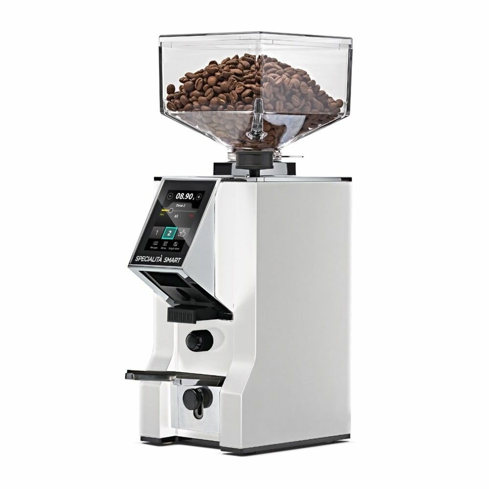 Кофемолка профессиональная жерновая для дома и кофейни Eureka Mignon Specialita Smart 16CR White