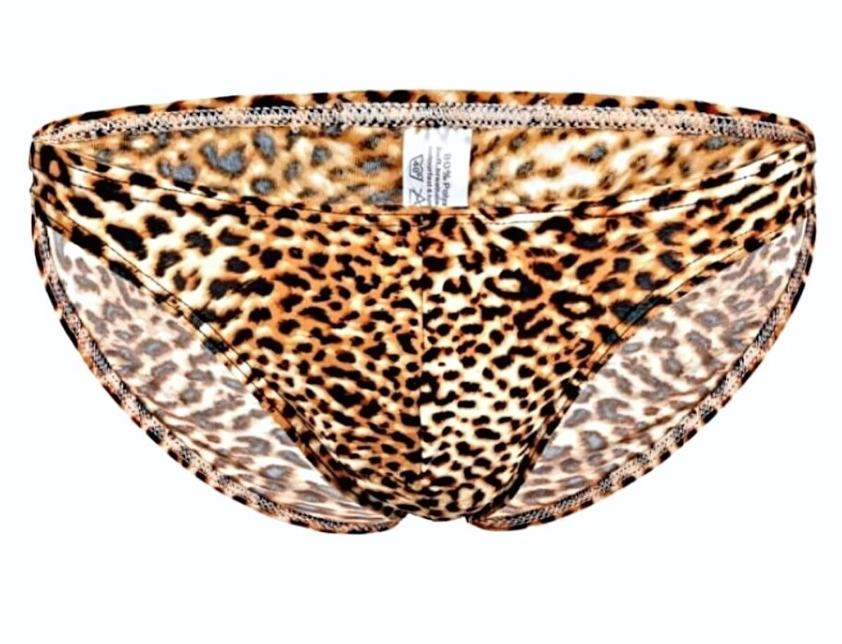 Трусы-слипы мужские леопардовые "PUMP!", размер L, полиэстер/спандекс, низкая посадка
