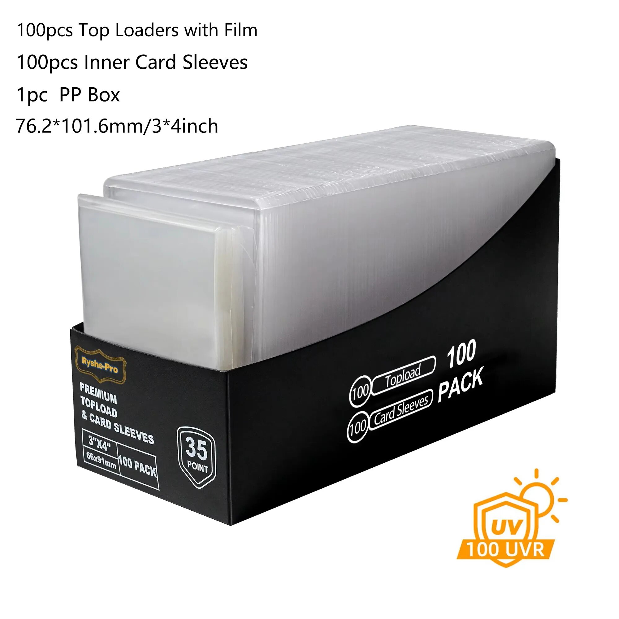 RyshePro Папка для карт 3x4 дюйма, 100pcs