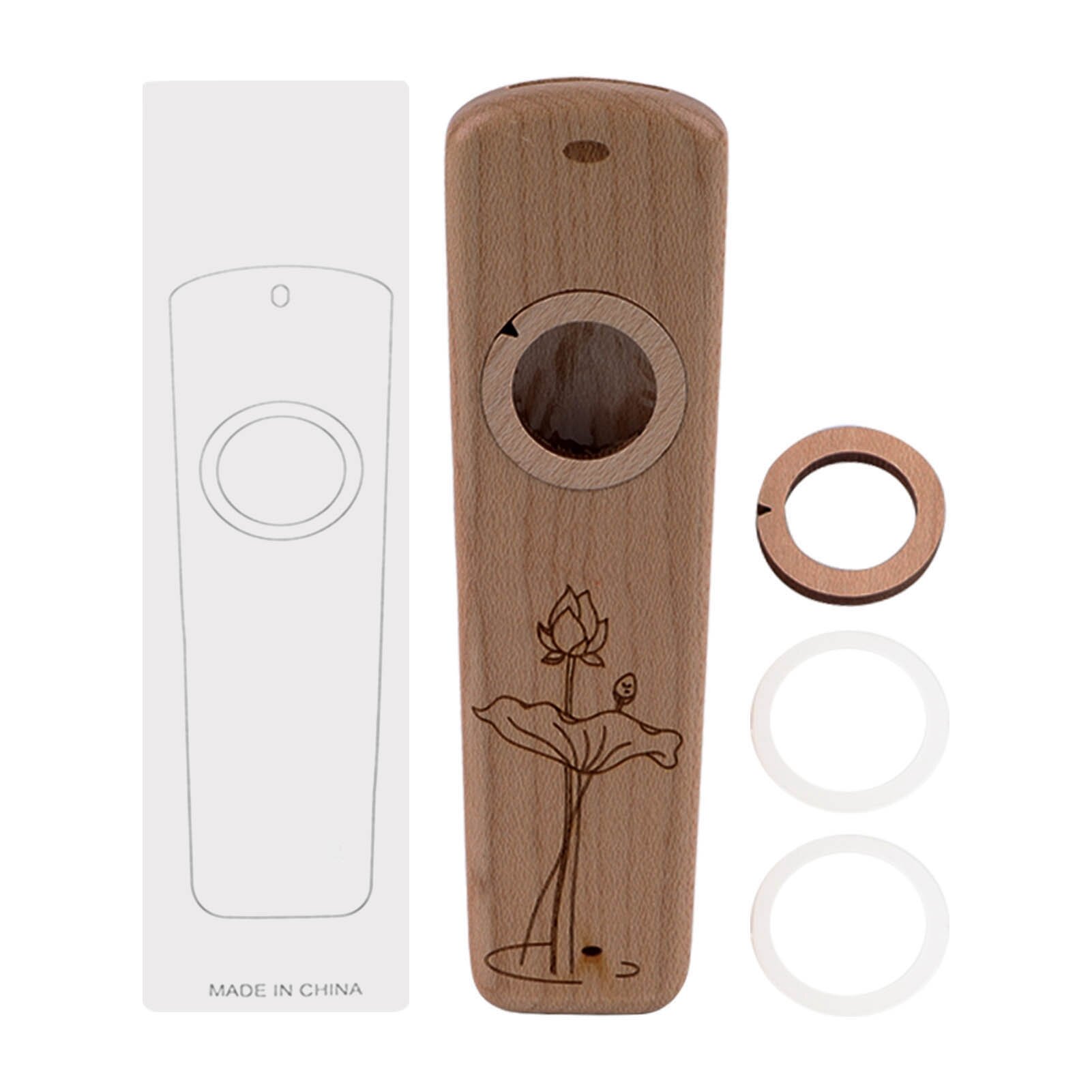 Wood Kazoo Легкий портативный портативный гитарный партнер Kazoo Flute Musical Instrument Gift Орех