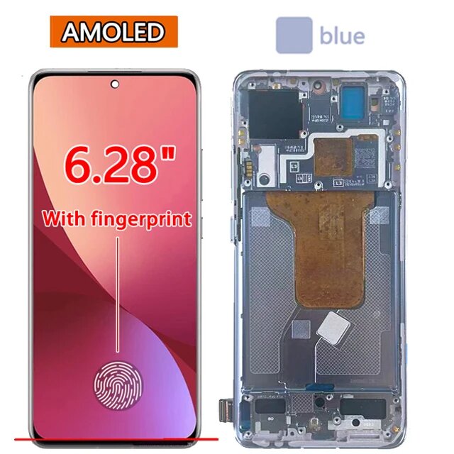 6,28 "AMOLED-дисплей для Xiaomi 12 12X 12S, ЖК-дисплей, дигитайзер сенсорного экрана для Xiaomi 12X, запасные части для ЖК-дисплея