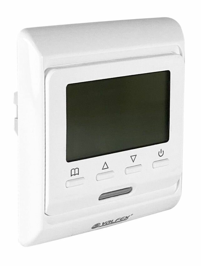 Комнатный термостат электронный VALFEX 220В/16А с режимом программирования и датчиком теплого пола VF.716.0.0. D