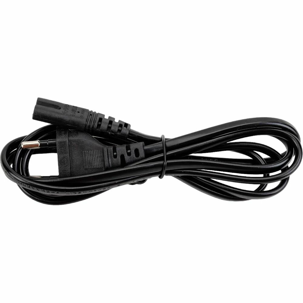 Кабель питания Ripo 1.5м, евро вилка cee 7/16 прямая - штекер с7 (2-0.5 mm2) 2.5a, черный 003-910019