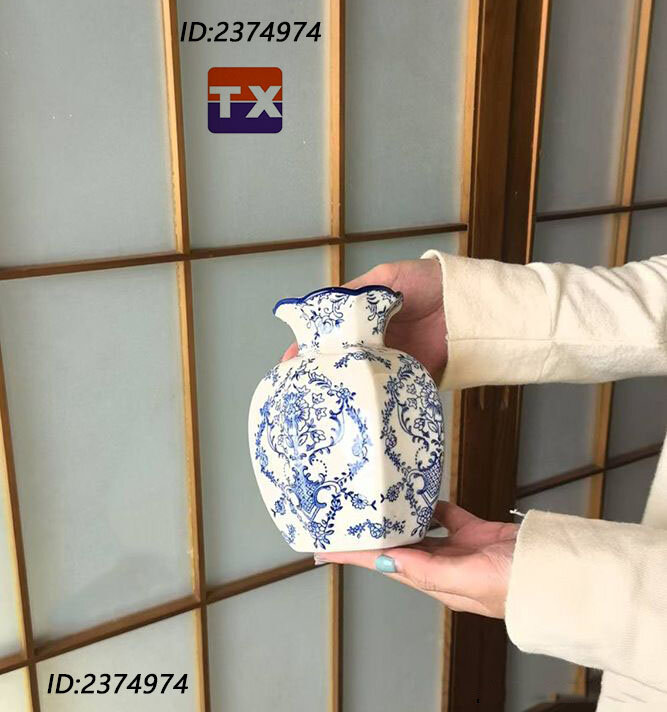 Новая фарфоровая ваза ручной росписи в китайском стиле из голубого и белого фарфора