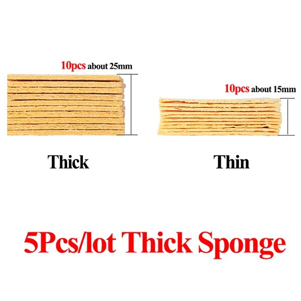 Желтые губки для очистки паяльников LDKGJJS 5Pcs Thick Sponge