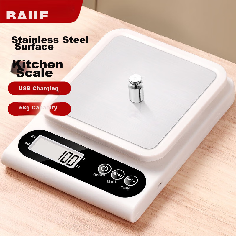 Baijie Electronic Scale, Kitchen Scale, Home Baking Scale, High-Precision Weighing Scale, Food Scale, Gram Scale, Coffee And Jewelry Scale
