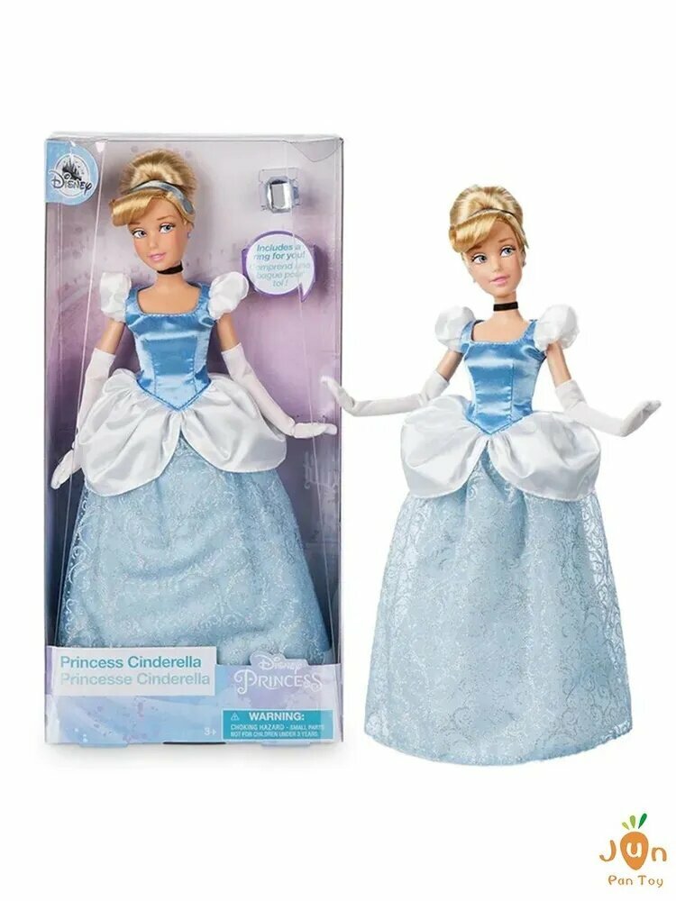 Дисней куклa 3oлyшka, Disney Princess Classic Cinderella With Ring / иrpyшKИ длЯ дeвoЧeK, золушка кукла С изысканным кольцом. Подарки для девочек подходят для подарок на день рождения от 3 лет и старше