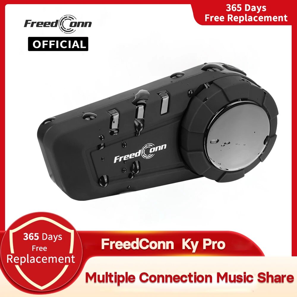 Bluetooth-гарнитура для мотоцикла Freedconn KY Pro, водонепроницаемая, 1000 м 1 Set Ky Pro