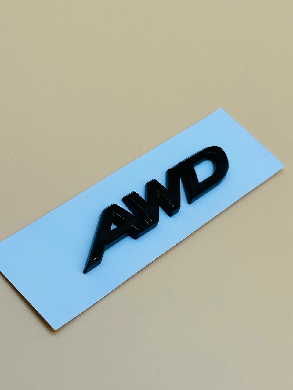 Шильдик Наклейка AWD Чёрный Глянец ABS