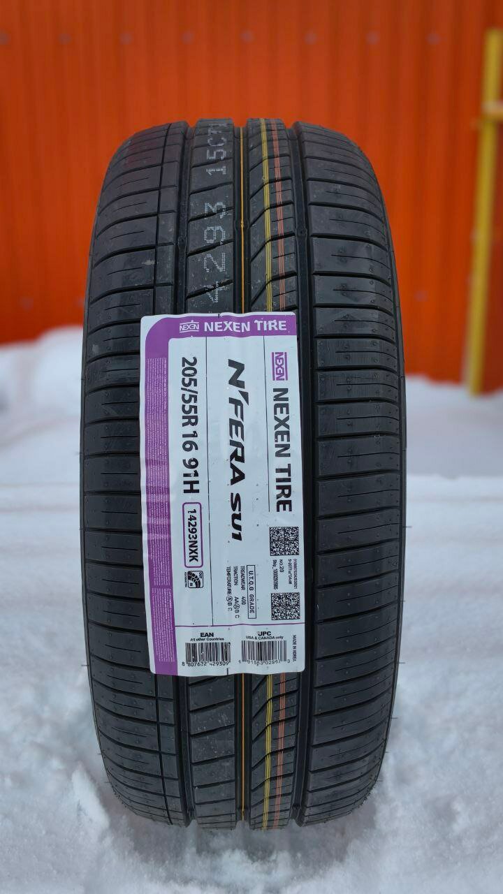 Летние 205/55R16 Nexen NFera SU1 91H Корея (2025 год) протектор ассиметричный