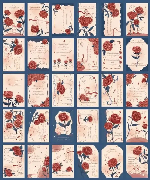 Открытки RJAilisi "Маленький Принц", набор из 15 штук