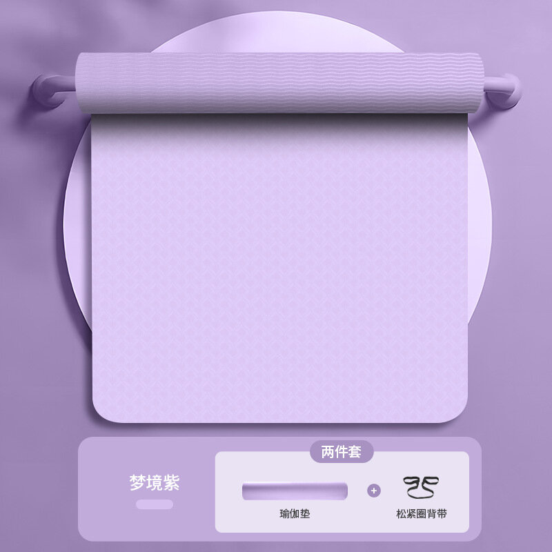 Домашний тренажерный мат, двойной йога-мат, экстра широкий, 2m фитнес, звукоизоляционный, ударопрочный, нескользящий спортивный йога-мат