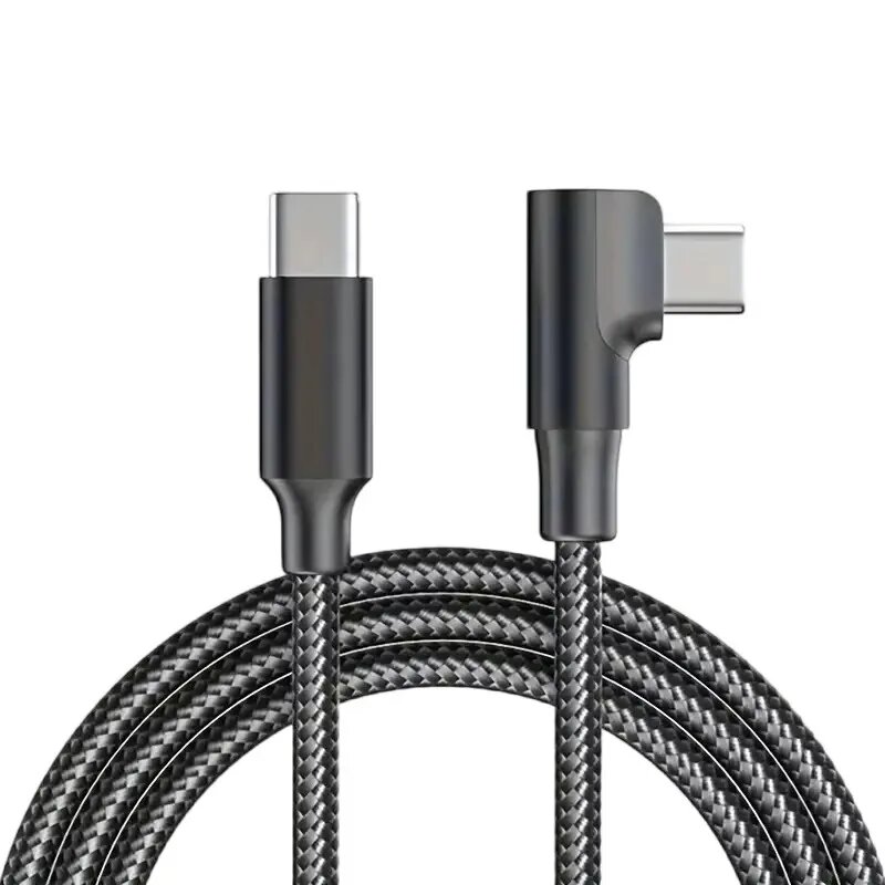 USB-C кабель 1м, 90° Black, 60W PD