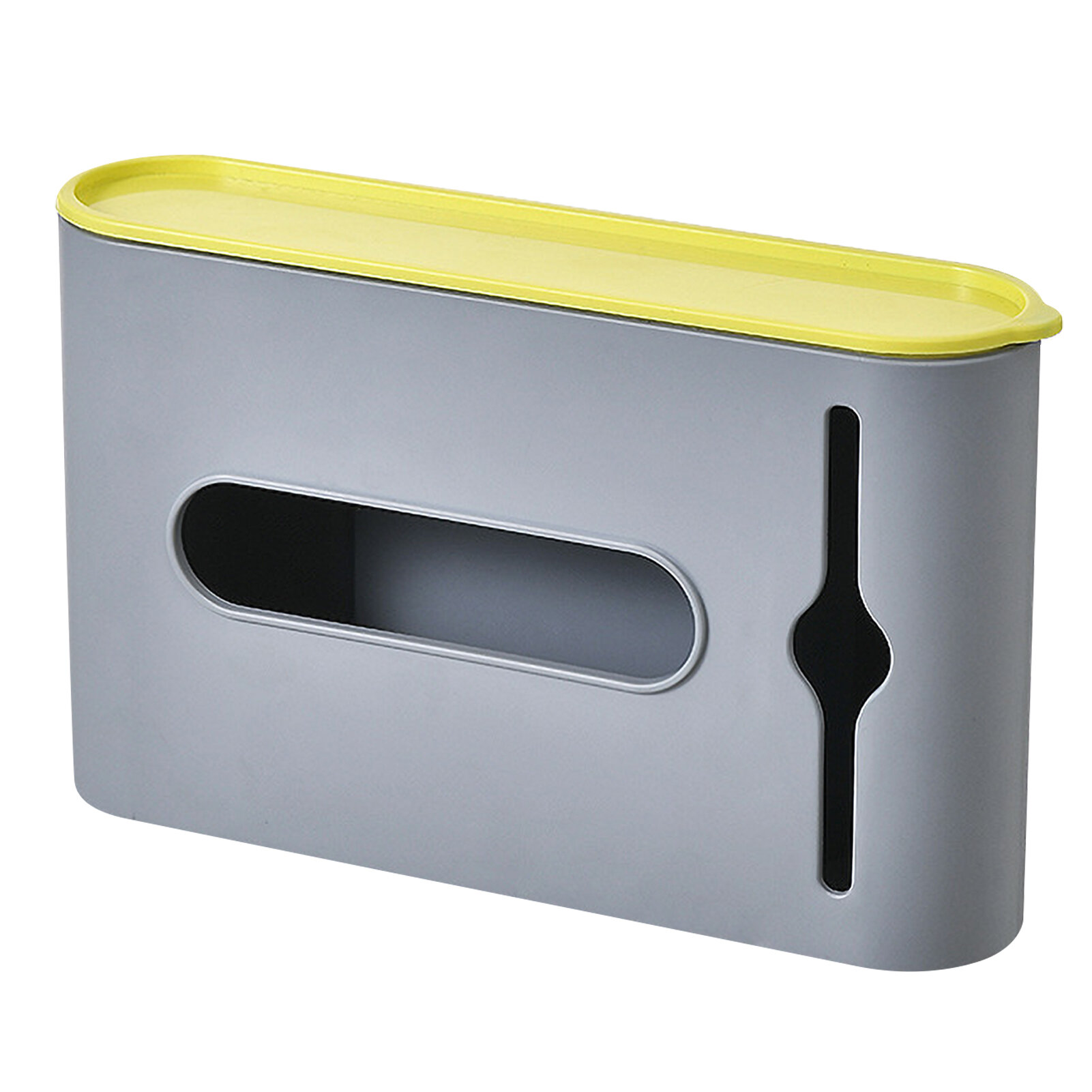 Коробка для хранения мусорных мешков Дизпенсер для мусорных мешков Самоклеющийся настенной держатель Пластиковый держатель мешков Дизпенсер для продовольственных мешков для дома кухни ванной комнаты Цвет: Белый; Серый; Темно-синий; Светло-зеленый