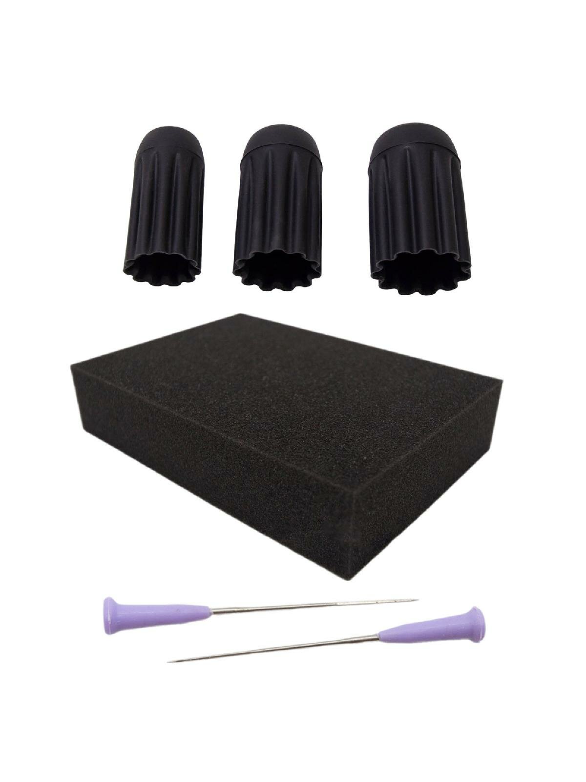 3шт Силиконовый наперсток для игл для валяния и вязания, щитки для кончиков пальцев