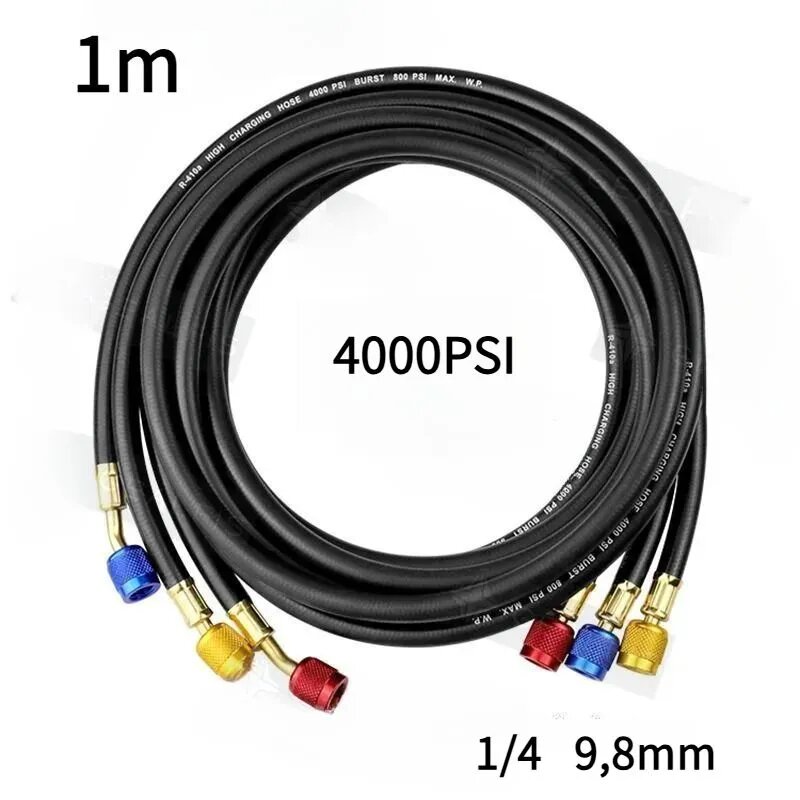 Шланги 3шт (100 см) / R12; R22; R134а; R404; R410a; R502 / 800-4000 PSI
