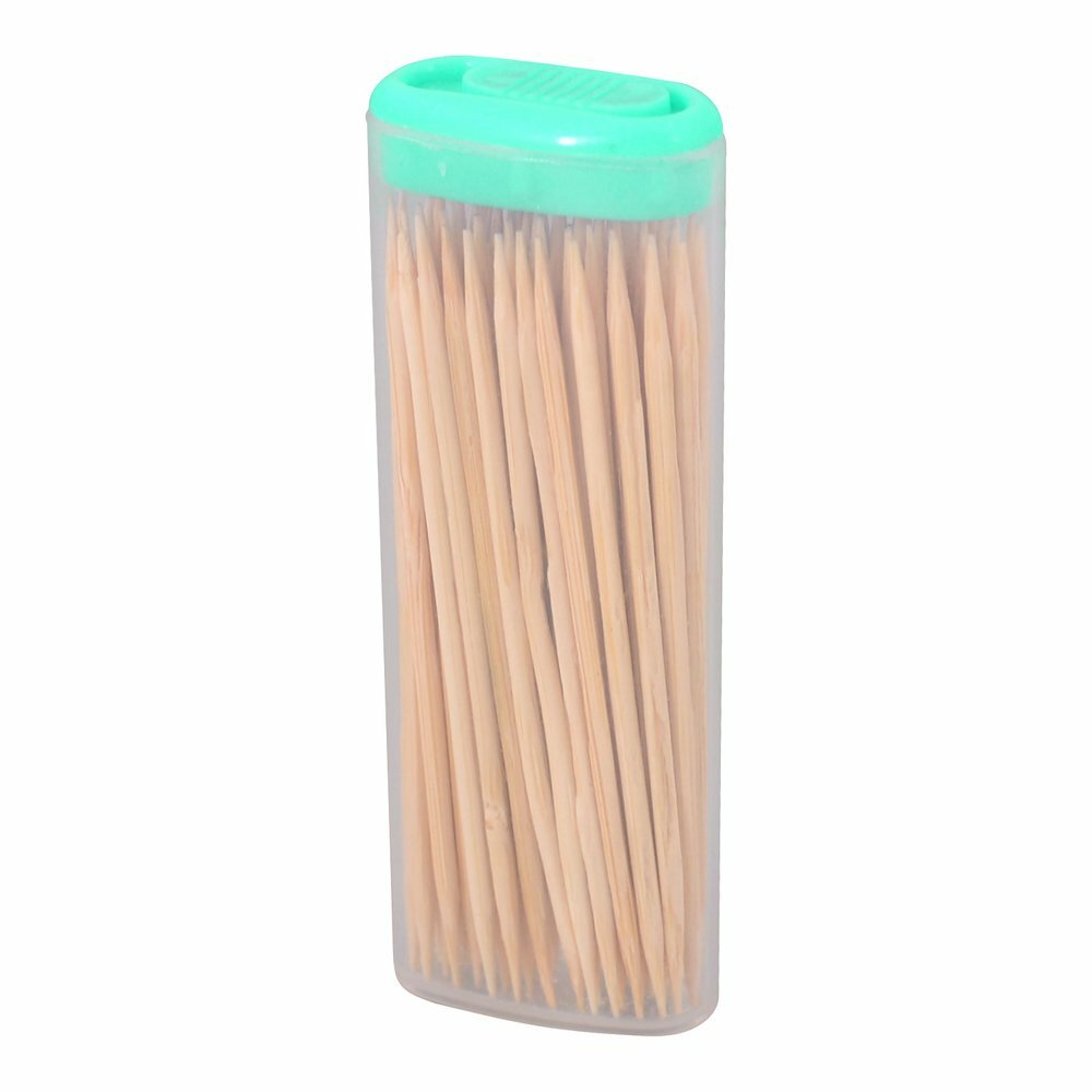 Набор зубочисток "Мультидом", 65 шт, в пластмассовом футляре с дозатором