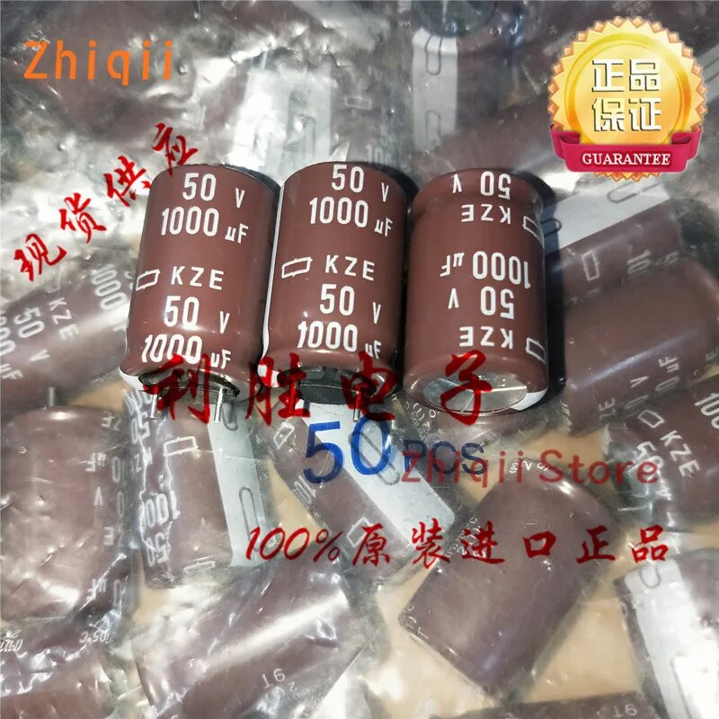 Алюминиевые конденсаторы NCC 50V1000UF KZE 10pcs