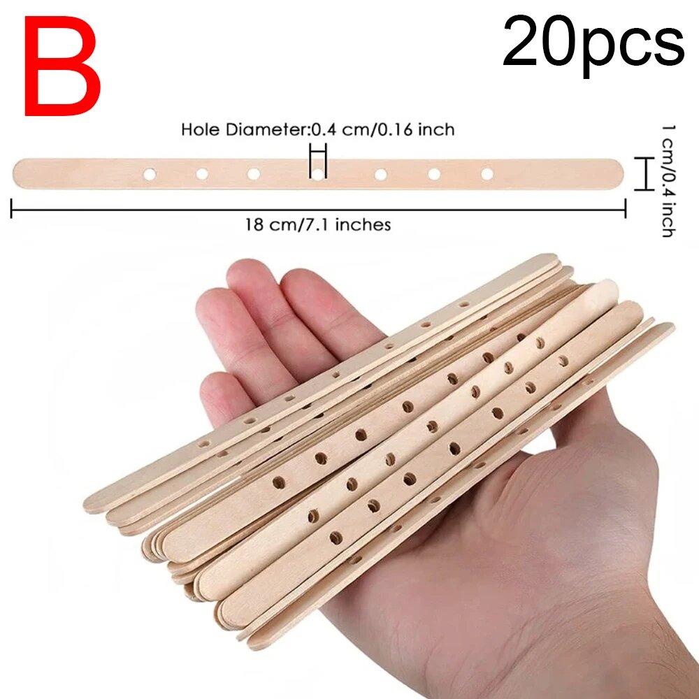Деревянные держатели для фитилей свечей (50 шт) 20pcs