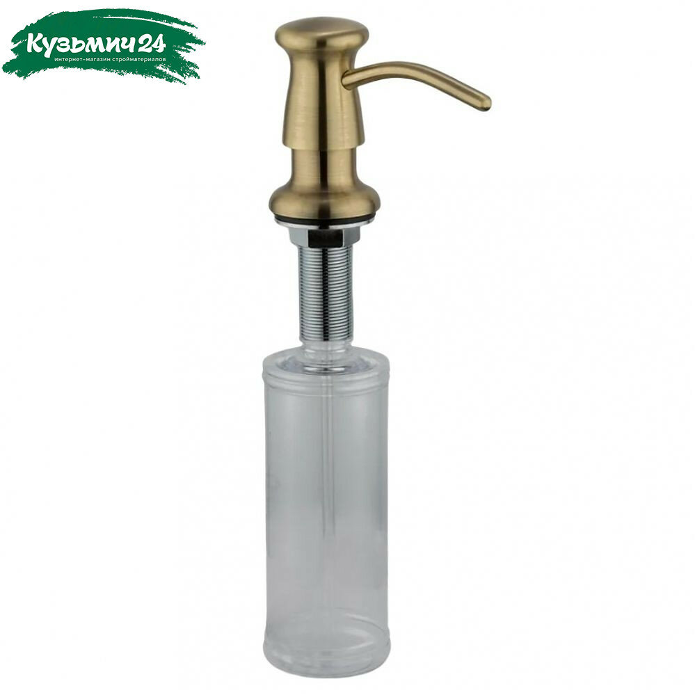 Дозатор жидкого мыла Gappo G403-4 встраиваемый, объем 300 мл, латунь, пластик, бронза
