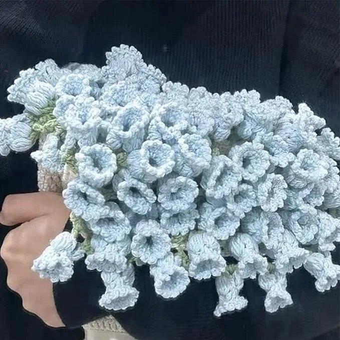 Вязаные цветы, букет роз Одеяло ручной работы для домашнего декора