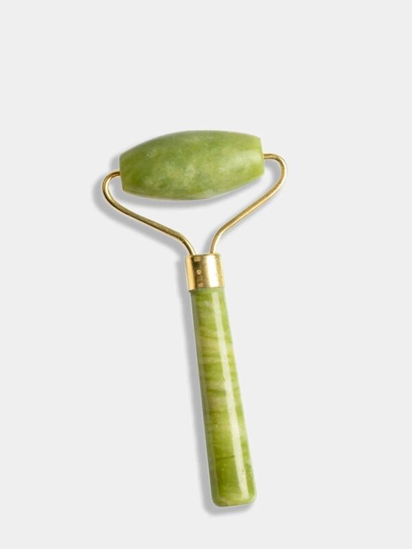 Роликовый массажер для лица, нефритовый