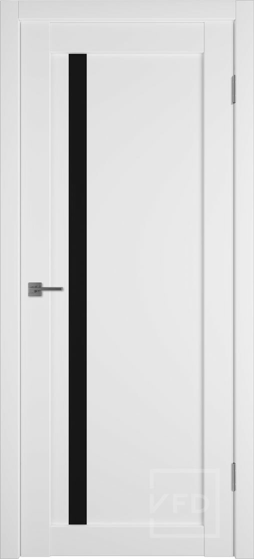 Е 34 Эмалекс белый Лакобель черный 800*2000 (дверное полотно)