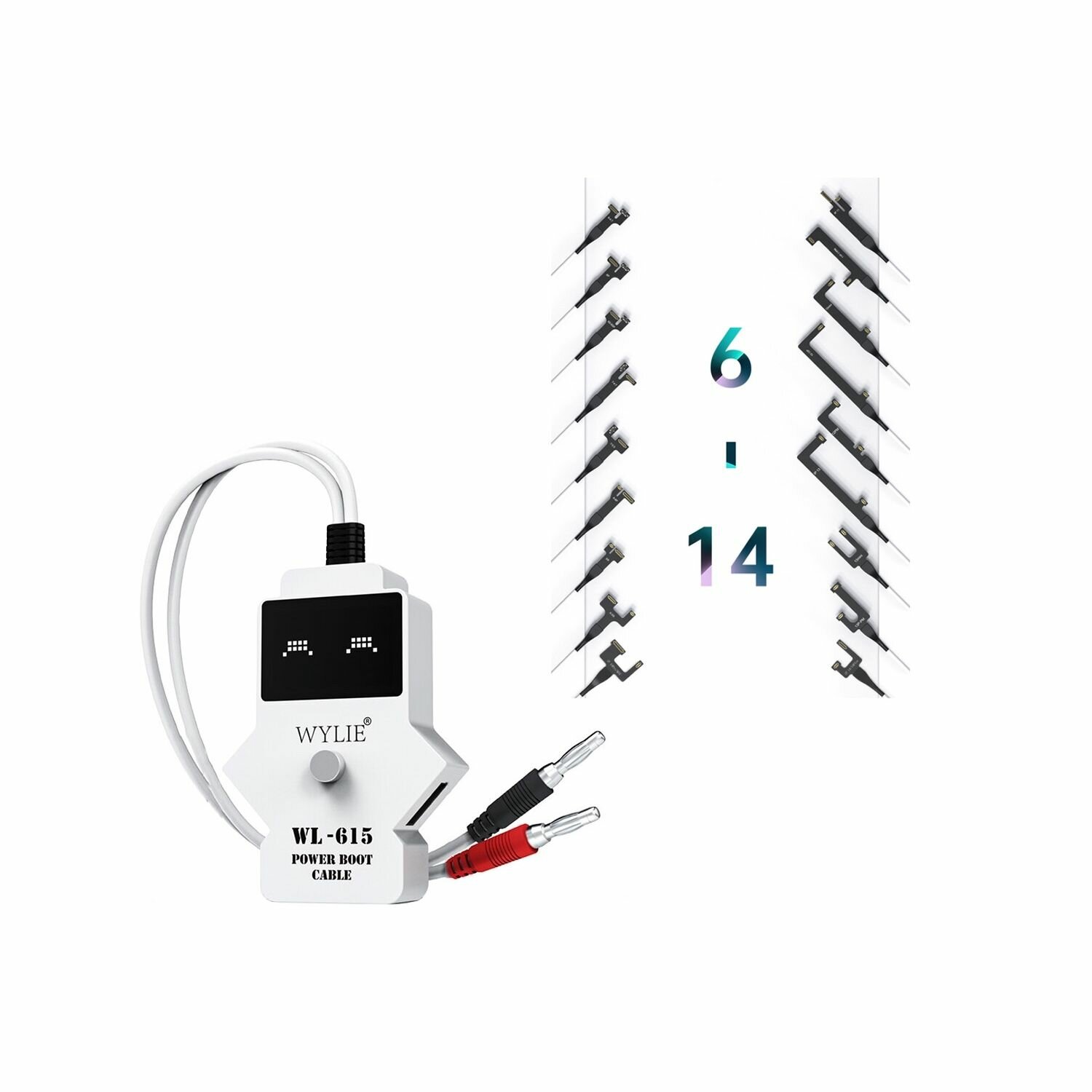 Переходник WYLIE WL-615 Power Boot Cable с комплектом кабелей для подключения iPhone к блоку питания