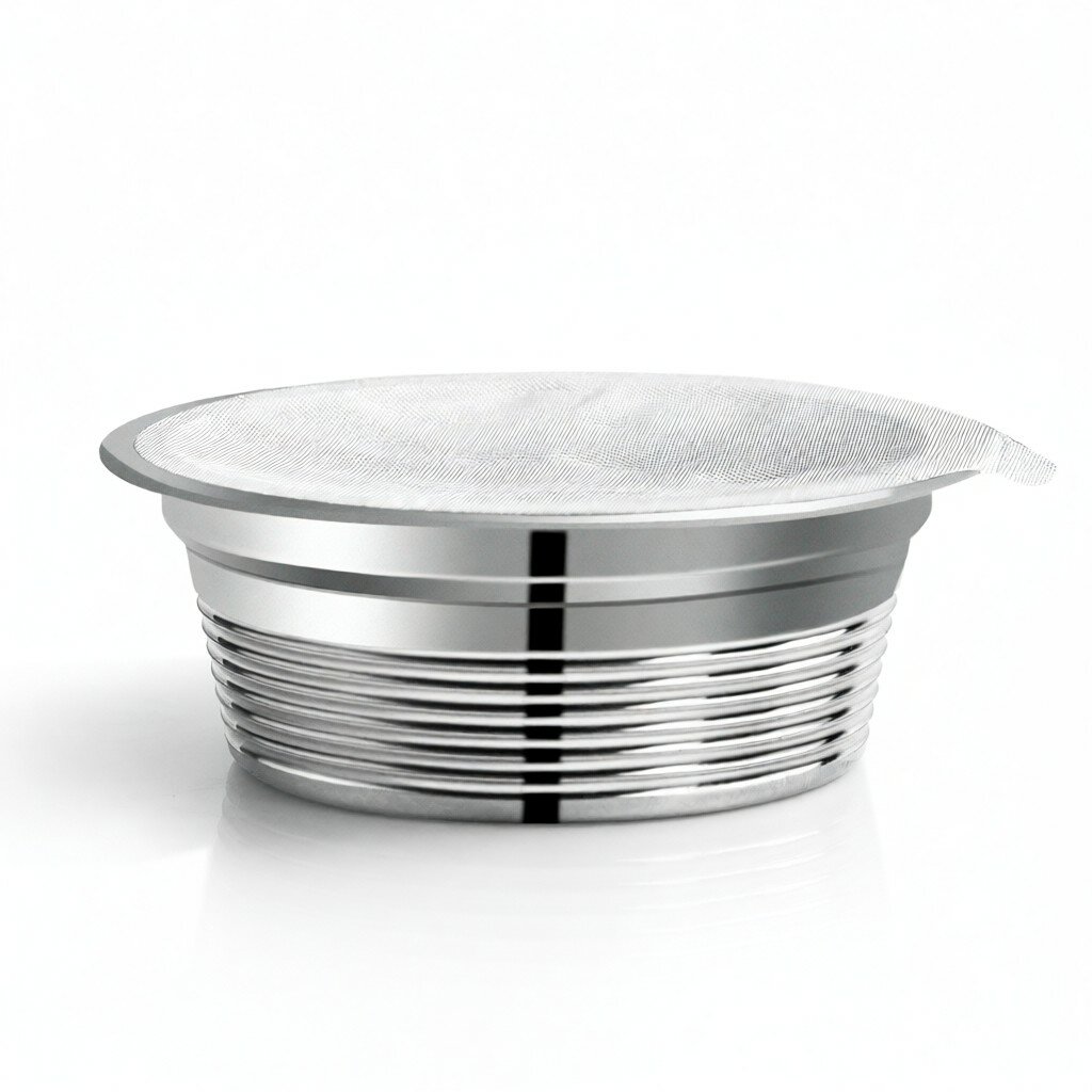 Капсулы для кофе benfuchen из нержавеющей стали, многоразовые, для перезаполнения, совместимые с LAVAZZA A MODO MIO, фильтр для кофейных чашек, с 60 штуками алюминиевой фольги, 304 нержавеющая сталь, размер 46*17мм, комплект: 1 капсула, 60 алюминиевых